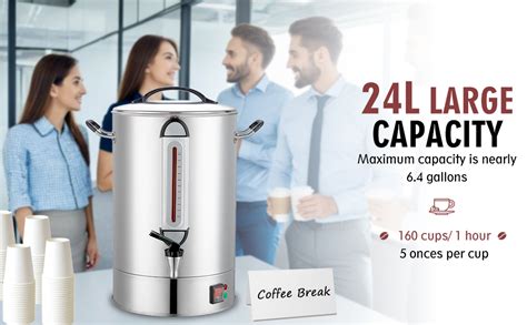 Golrean Commercial Coffee Urn 24l 160cup Stainless Steel