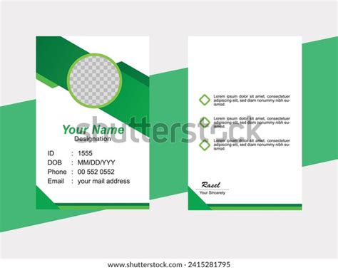 Id Card Design Template Layout Stock Vector Royalty Free 2415281795