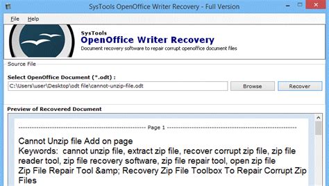 Can Repair Openoffice Documents Buysos