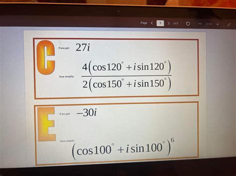 Solved Complex Numbers In Polar Form Scavenger Hunt Name