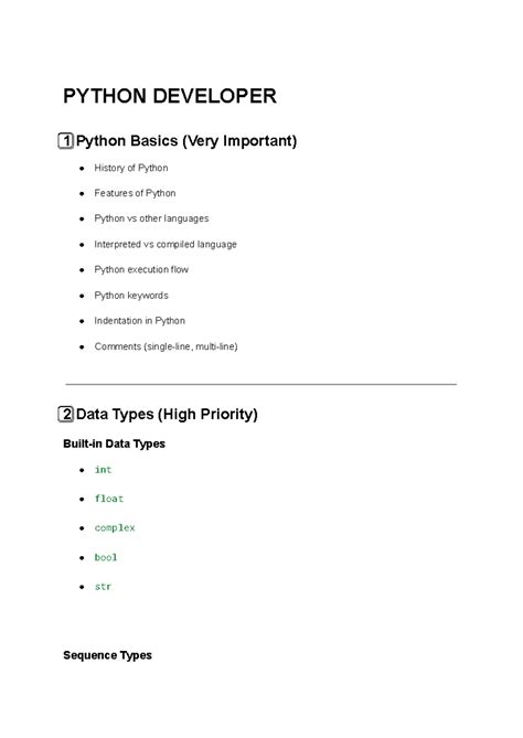 Python 101 Essential Python Basics And Features Overview Studocu