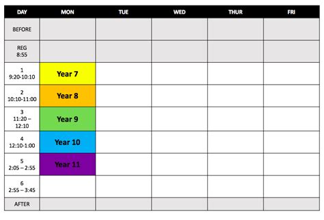 Lesson Timetable Teaching Resources