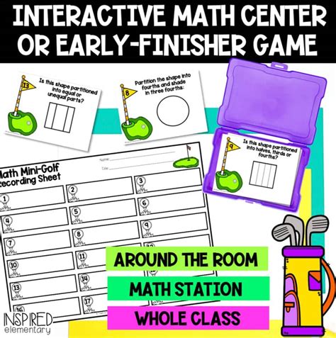 2nd Grade Geometry Partitioning Shapes Math Mini Golf Math Game Review