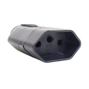 Pino Femea 2pt 10a 250v Preto 1432 Ilumi Pino Fêmea De 3 Pinos Na
