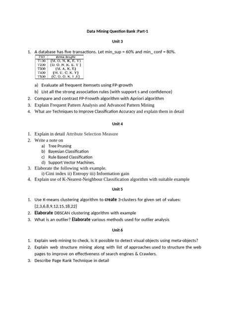 Data Mining Question Bank Part 1 Pdf