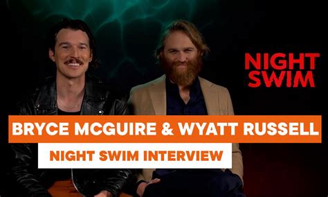 Bryce Mcguire And Wyatt Russell Talk Night Swim Pool Scenes Horror