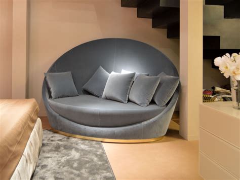 Small Round Couch Chair And Eclectic Addition To Any Home These Curved Couches Are Becoming