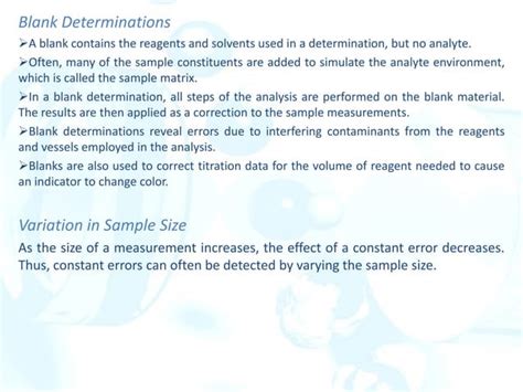 Errors Types Of Errors Found In Analytical Chemistry Pdf Chemistry