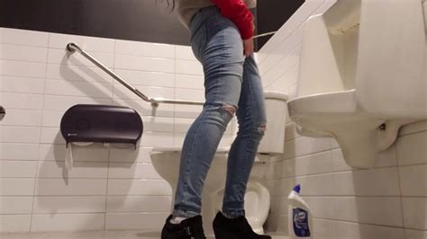Playtime At The Urinal Standing Piss Through My Fly Like A Man Free