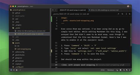Enabling Word Wrap In Zed PotatoFi Blog