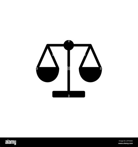 Scales Icon Logo Design Law Scale Icon Justice Sign And Symbol Stock