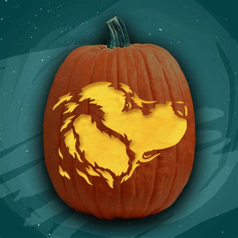 Pumpkin Carving Patterns Golden Retriever