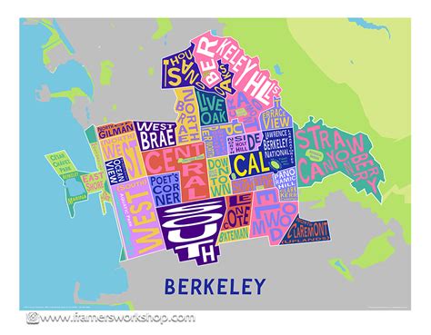 Berkeley Typographic Neighborhood Maps From The Framers Workshop