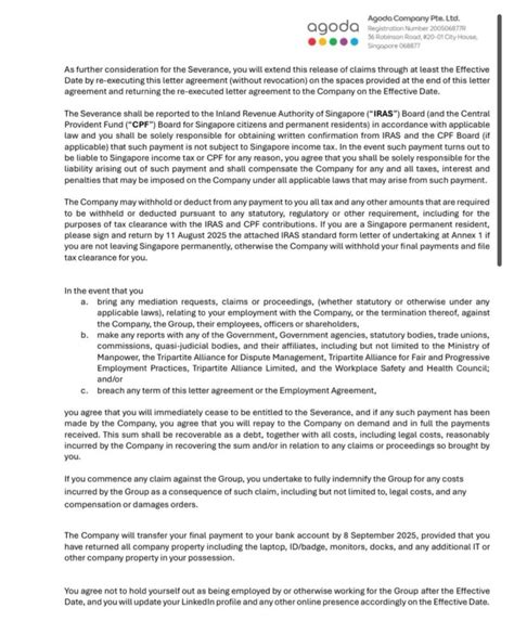 Ntuc And Siseu “appalled” By Agodas Alleged Severance Clause Oppose