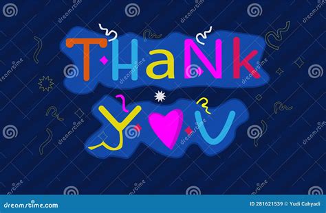 Thank You Banner Template Backround Illustration Stock Vector