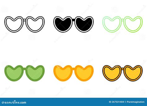 Glasses In Flat Style Isolated Stock Vector Illustration Of Look Flat 267531404