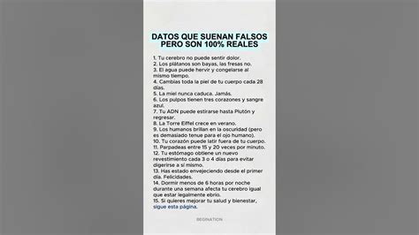 15 Datos Que Parecen Falsos Pero Son 100 Reales 😳🧠 Youtube