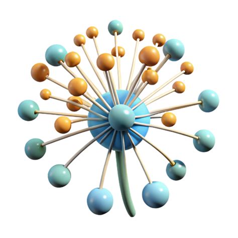 Abstract Sphere Network Colorful 3d Model Of Interconnected Nodes