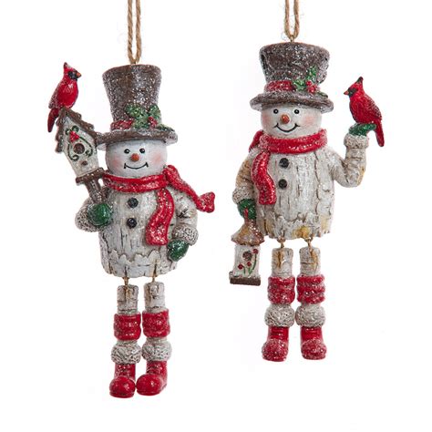 Birch Berries Snowman With Dangle Legs Ornaments Ebay