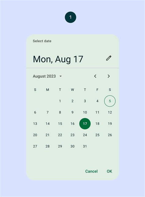 Datepicker Material 3 Compose