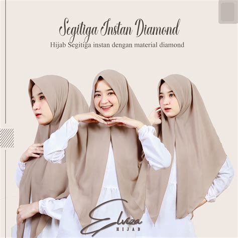 Jual Elviza Segitiga Diamond Instantsegitia Instant Tanpa Pentul Shopee Indonesia