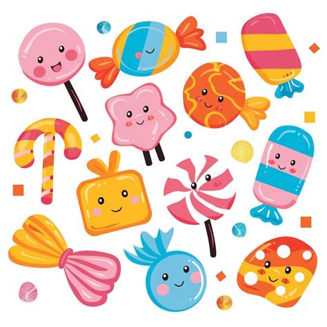 Cute Candy Design Vectors And Illustrations For Free Download