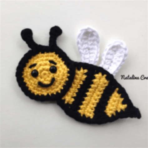 Bee Applique Crochet Pattern Free Natalina Craft