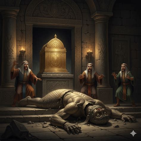 사무엘상 5장 다곤 신상 앞에 선 언약궤 The Ark In The Temple Of Dagon 네이버 블로그