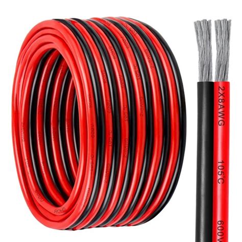 8 Gauge Wire 2 Conductor Tinned Copper Cable Flexible 8 Awg Marine