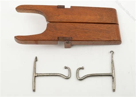 Antiques Atlas Nice Mahogany Cased Folding Steel Boot Pulls
