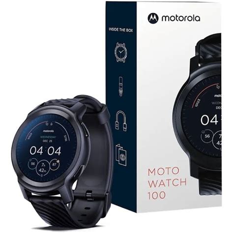Relogio Smartwatch Motorola Watch 100 Black Mowz100 Pb Starhouse Mega