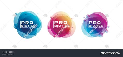 لوگوی باکتری های پروبیوتیک طرح آیکون وکتور پری بیوتیک لاکتوباسیلوس الگوی بدون درز وکتور نمادهای