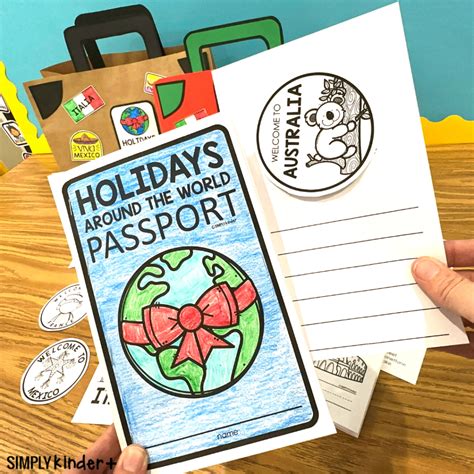 Holiday Passport With Stamps Simply Kinder Printable Membership
