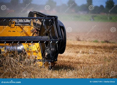 Harvester Working On Wheat Field Stock Image Image Of Machinery Agronomist 120067199