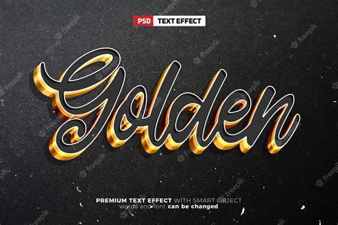 Premium Psd Classic Gold 3d Editable Text Effect