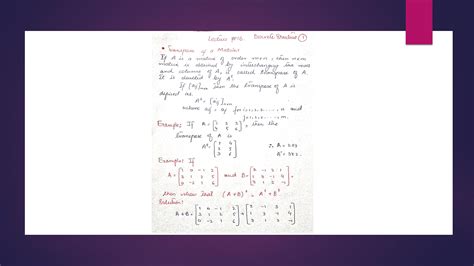 SOLUTION Transpose Determinant Adjoint Of Matrices Studypool