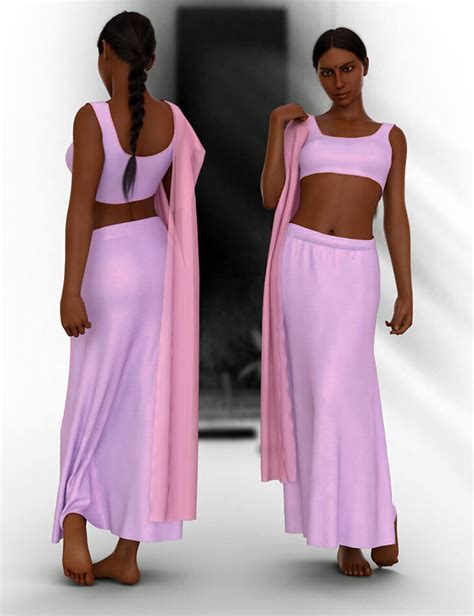 Dforce Indian Lacha Dress For Genesis 8 And 81 Female Free High