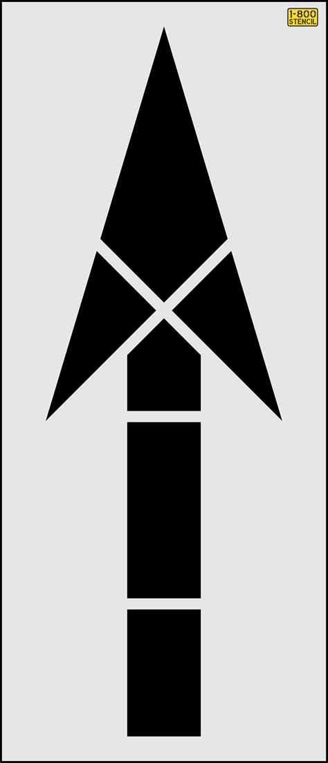 96 Illinois Dot Through Lane Straight Arrow Stencil — 1 800 Stencil