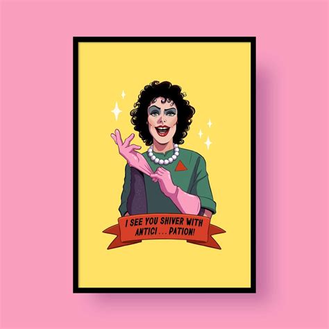 Rocky Horror Picture Show Art Print Quote Tim Curry Poster Frank N Furter Film Movie