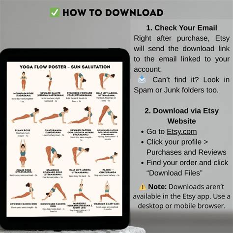 Yoga Flow Poster Sun Salutation 16 Yoga Poses Chart Beginner Yoga Printable A4 Us Letter