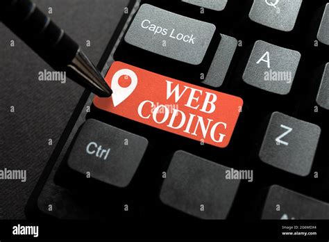 conceptual display web coding conceptual photo a system of symbols and rules used to represent
