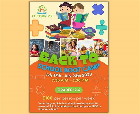 Back To School Boot Camp Flyer Freelancer
