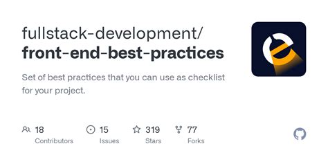 GitHub Fullstack Development Front End Best Practices Set Of Best Practices That You Can Use