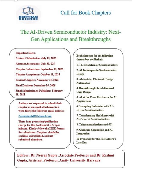 Callforchapters Ai Semiconductors Eda 5g Quantumcomputing
