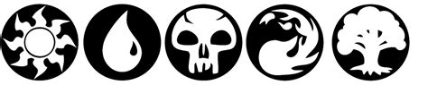 Magic The Gathering Mana Symbols Vector Seasons Icon Set Symbol Vector