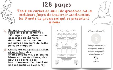 Amazon Fr Mon Journal De Grossesse à Compléter Avec Amour Carnet De