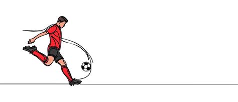 Premium Vector Continuous Line Drawing Illustration Shows A Football