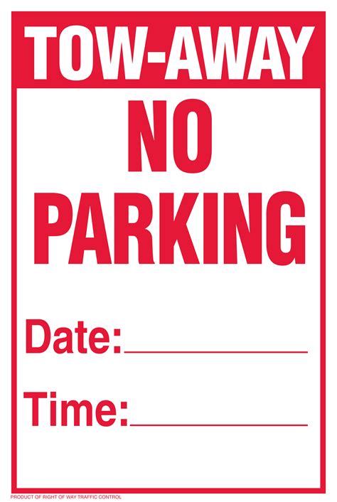 No Parking Signs Printable