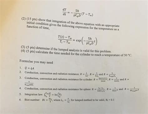 Solved Total 35 Pts A Solid Cylinder Of D L 6 Mm Is
