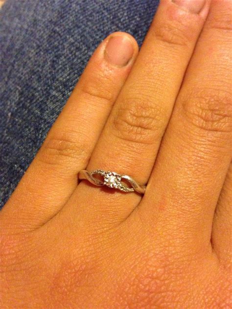 Sweet And Simple Promise Ring Aquamarine Engagement Ring White Gold White Gold Engagement